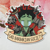 Sad D&D Society Stickers – TheStarfishface